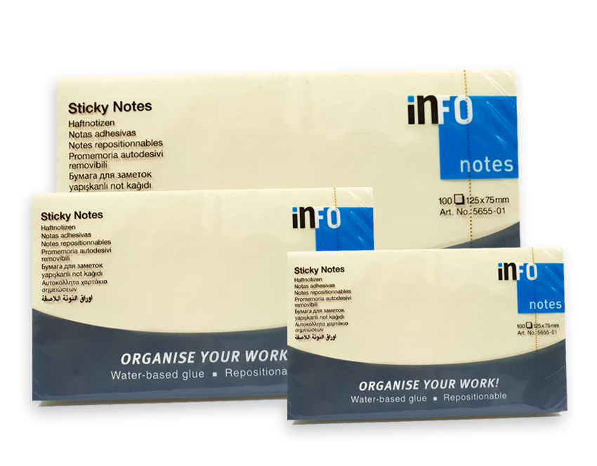 Info notes sticky notes 125X75mm 1 pc | Post-it & Memo Cubes | Office Zone