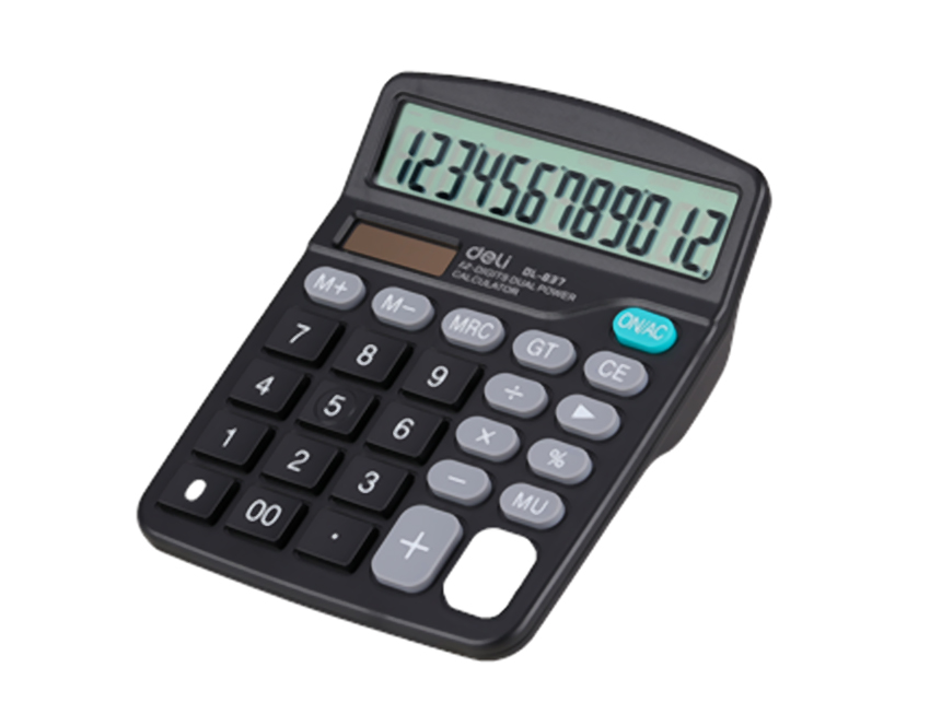Deli 1122 - 12 Digits Two Power Calculator - Available in 4 colors ...
