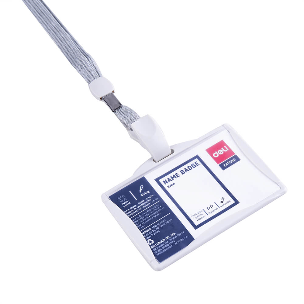 Deli 5744 Office Duty Name Badge - 85 MM x 53 MM Card Size Removable ...