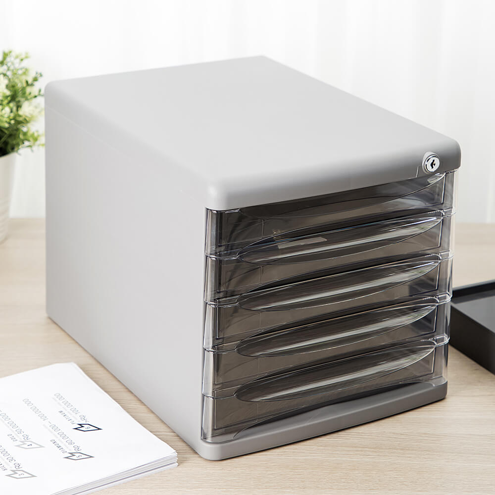 Deli 9795 Best Quality A4 size File Cabinet - Five Drower Grey & Black ...